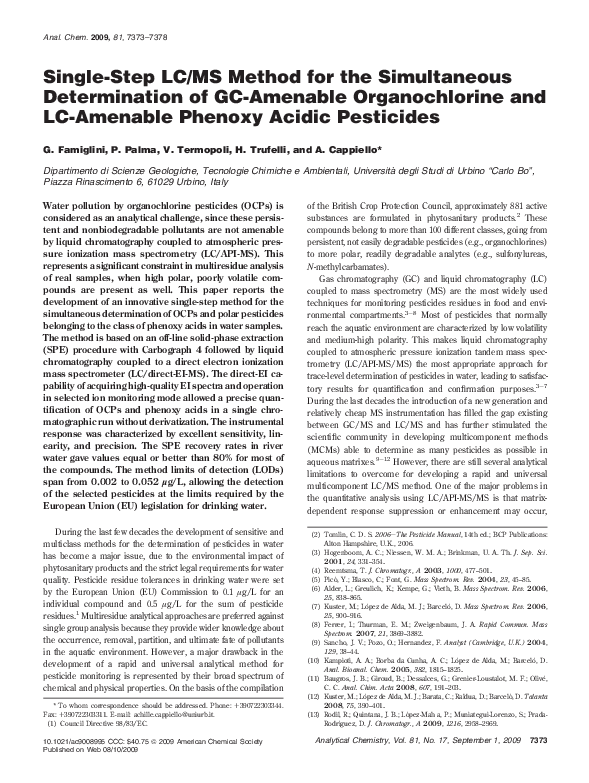 (PDF) Single-Step LC/MS Method for the Simultaneous Determination of GC ...
