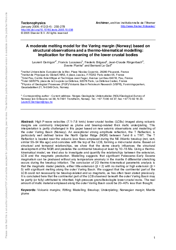 (PDF) Marginal plateaus and pre-breakup development of the mid ...