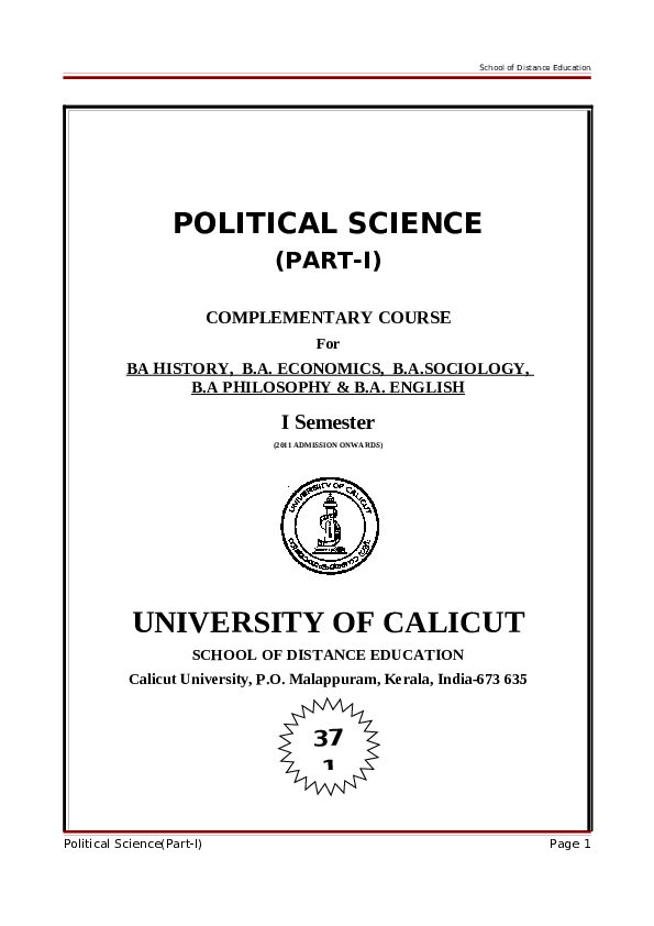 (PDF) Political Science