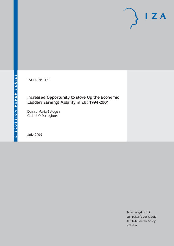 (PDF) Increased Opportunity to Move Up the Economic Ladder? Earnings ...