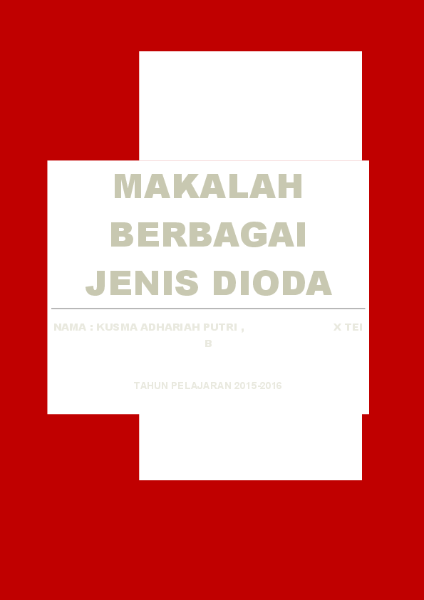 (DOC) MAKALAH BERBAGAI JENIS DIODA
