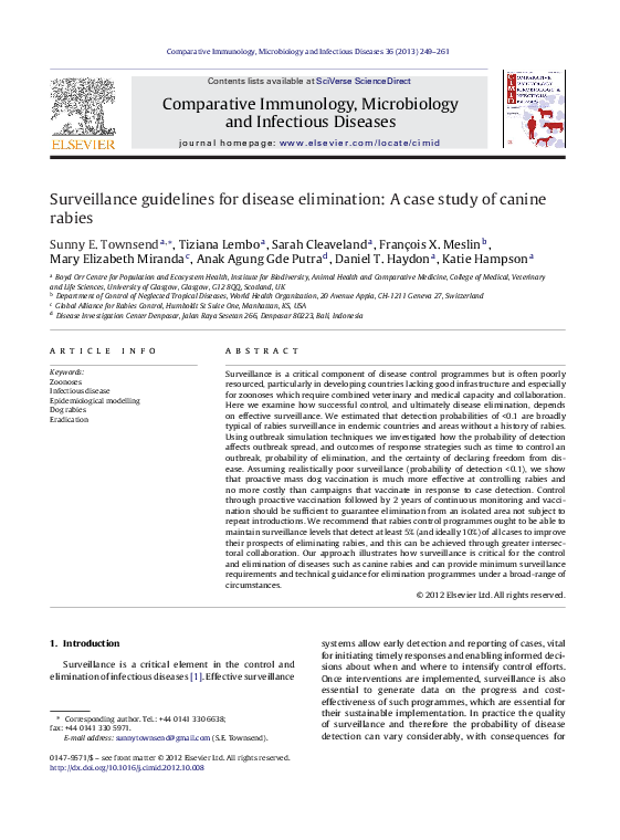 PDF Surveillance Guidelines For Disease Elimination A Case Study Of pdf-surveillance-guidelines-for-disease-elimination-a-case-study-of
