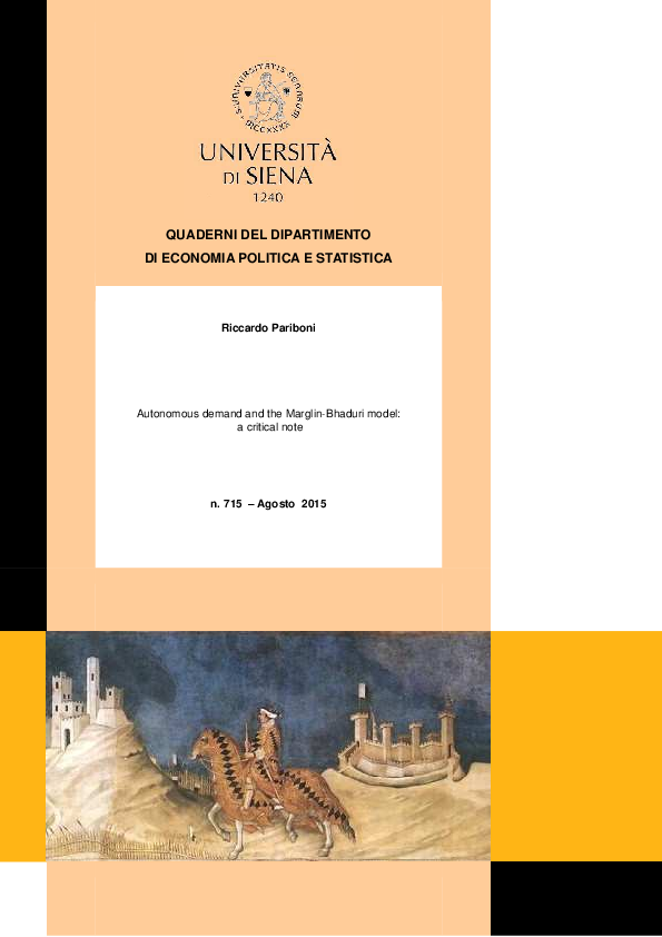 Autonomous demand and the Marglin-Bhaduri model: a critical note