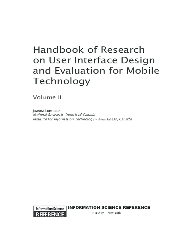Pdf Evaluating Context Aware Mobile User Interfaces