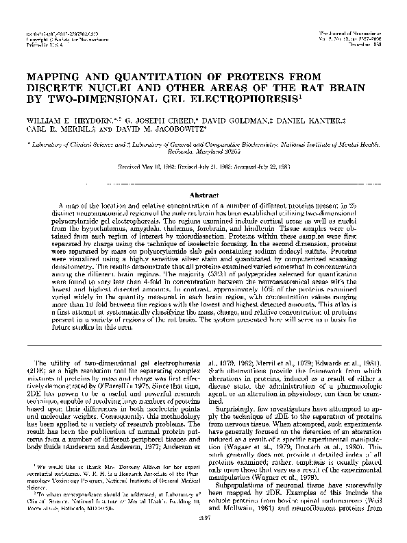 (PDF) MAPPING AND QUANTITATION OF PROTEINS FROM DISCRETE NUCLEI AND ...