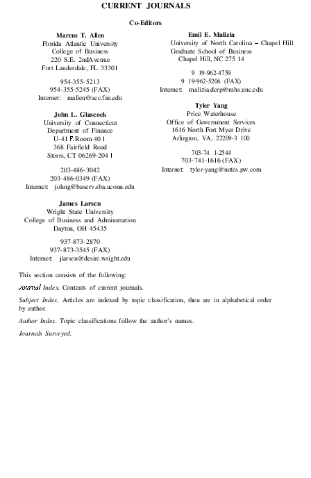 (PDF) Journal Index: Contents of Current Journals | Tayfun Sonmez ...