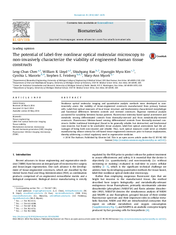 (PDF) The potential of label-free nonlinear optical molecular ...