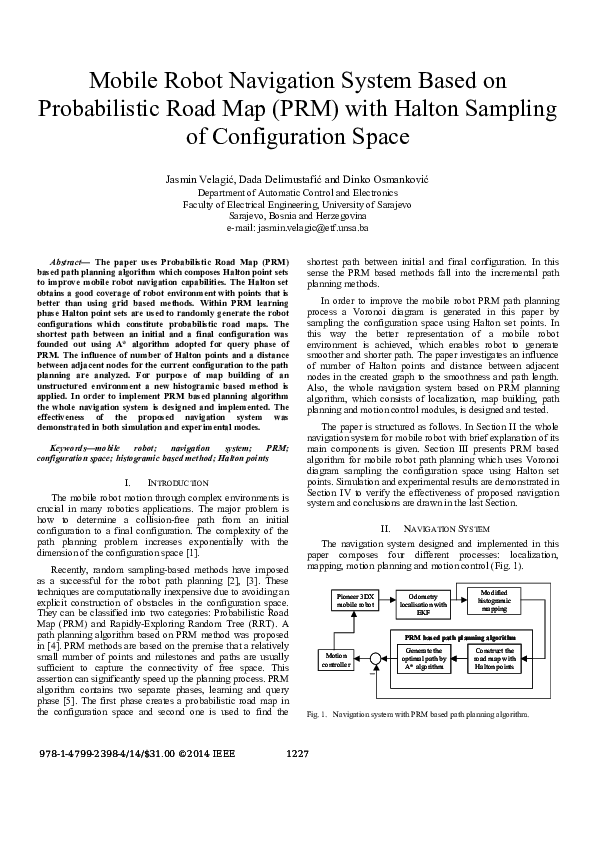 (PDF) Mobile robot navigation system based on Probabilistic Road Map (PRM) with Halton sampling ...