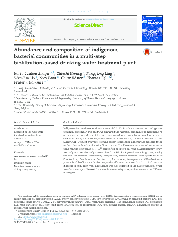 (PDF) Microbial communities from different types of natural wastewater ...