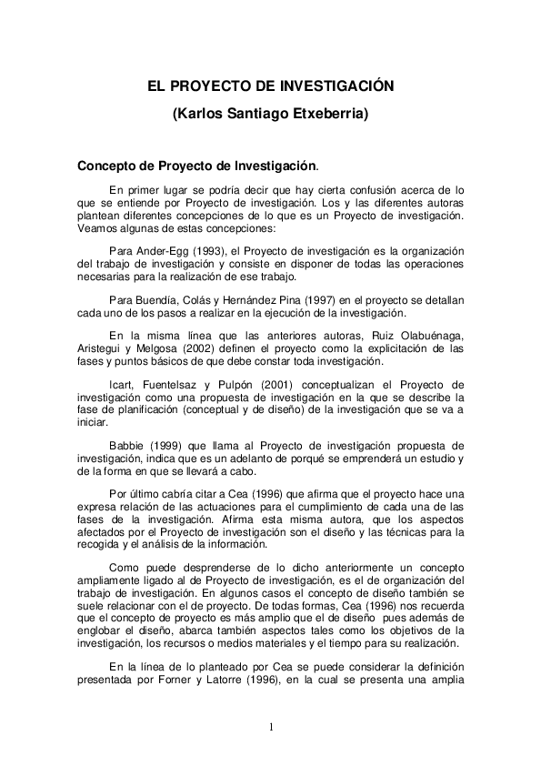 propuesta de un proyecto de investigacion