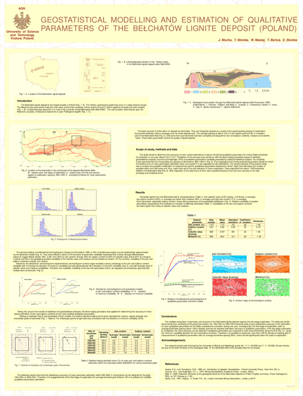 (PDF) Geostatistical modelling and estimation of qualitative parameters of the Bełchatów lignite ...