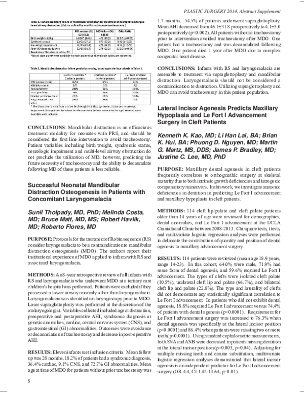 (PDF) Successful neonatal mandibular distraction osteogenesis in ...