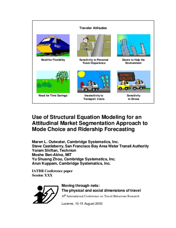 (PDF) Use of Structural Equation Modeling for an Attitudinal Market ...