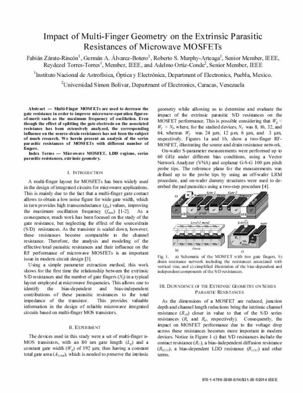 (PDF) Impact of multi-finger geometry on the extrinsic parasitic ...