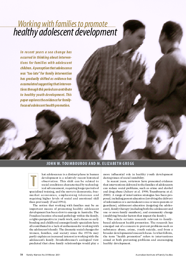 (PDF) Healthy Adolescent Development