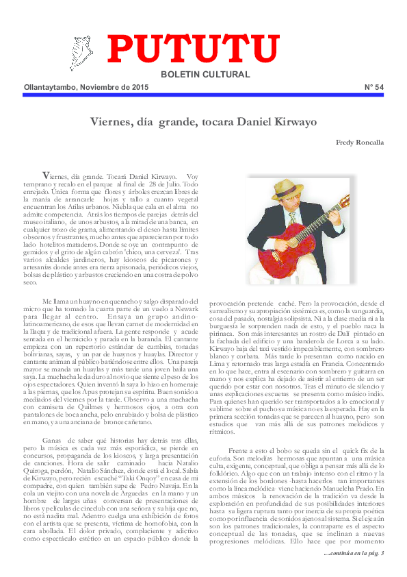 (PDF) PUTUTU Nº54 | Oscar Olazabal - Academia.edu