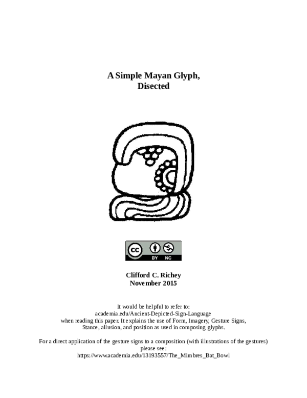 (PDF) A Simple Mayan Glyph, Dissected