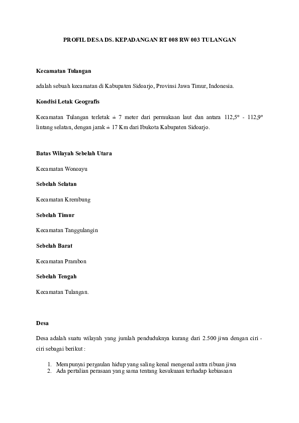 (DOC) PROFIL DESA DS fix | yogie satrio - Academia.edu