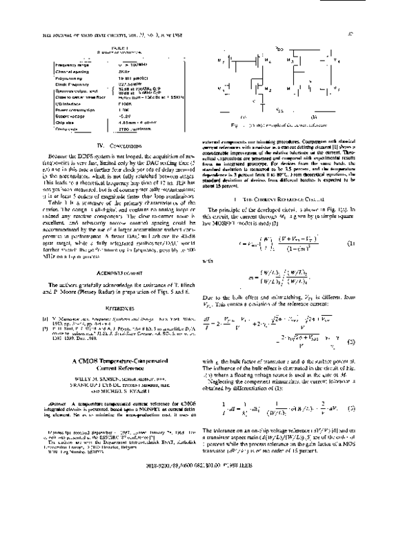 (PDF) A CMOS temperature-compensated current reference