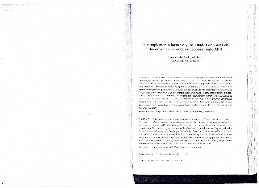 (PDF) El complemento locativo y los estados de cosa en documentación ...