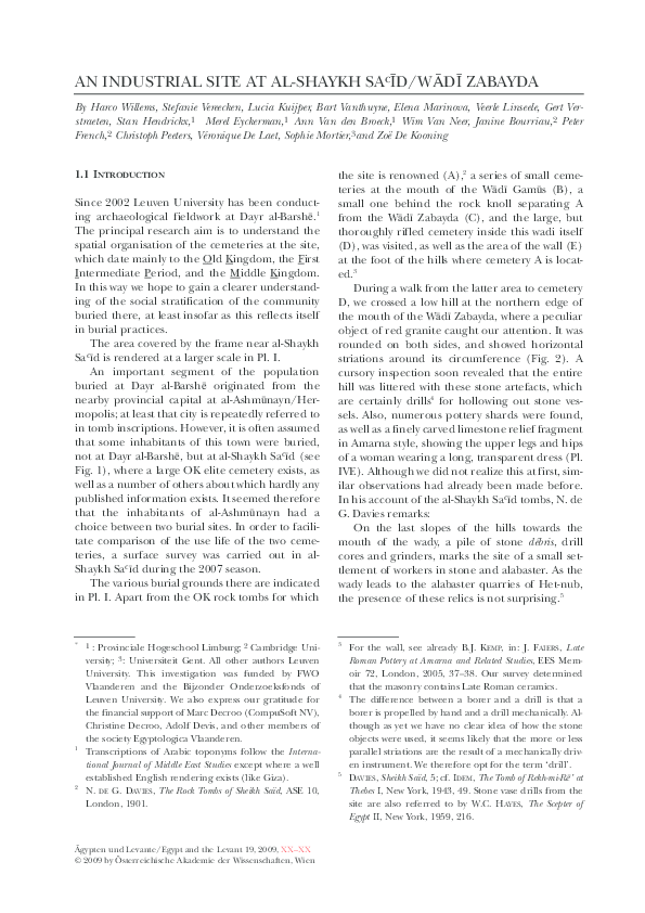 (PDF) AN INDUSTRIAL SITE AT AL-SHAYKH SAcD/WÅD ZABAYDA