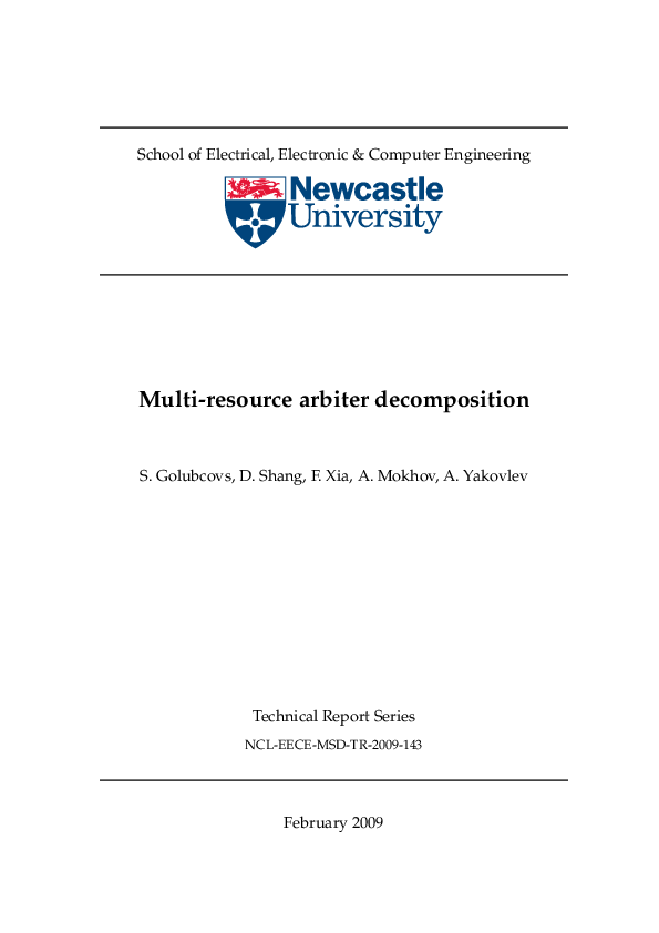 (PDF) Multi-resource arbiter decomposition