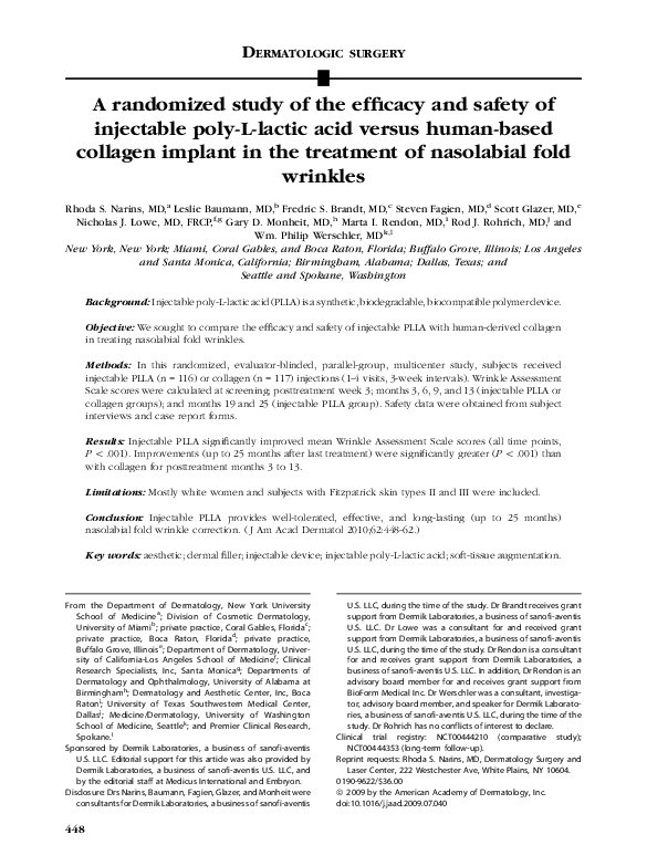 (PDF) The Modified Fitzpatrick Wrinkle Scale: A Clinical Validated ...