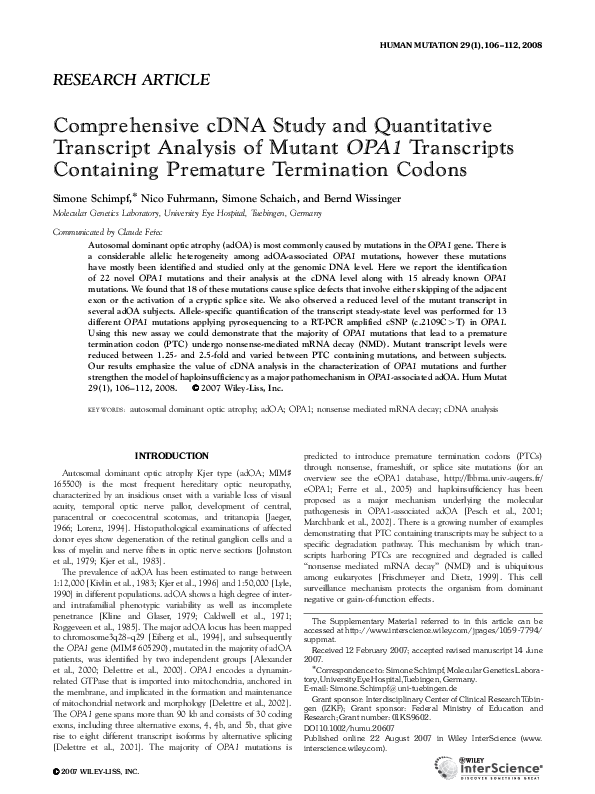 (PDF) Comprehensive cDNA study and quantitative transcript analysis of ...