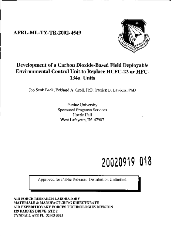 (PDF) Development of a Carbon Dioxide-Based Field Deployable ...