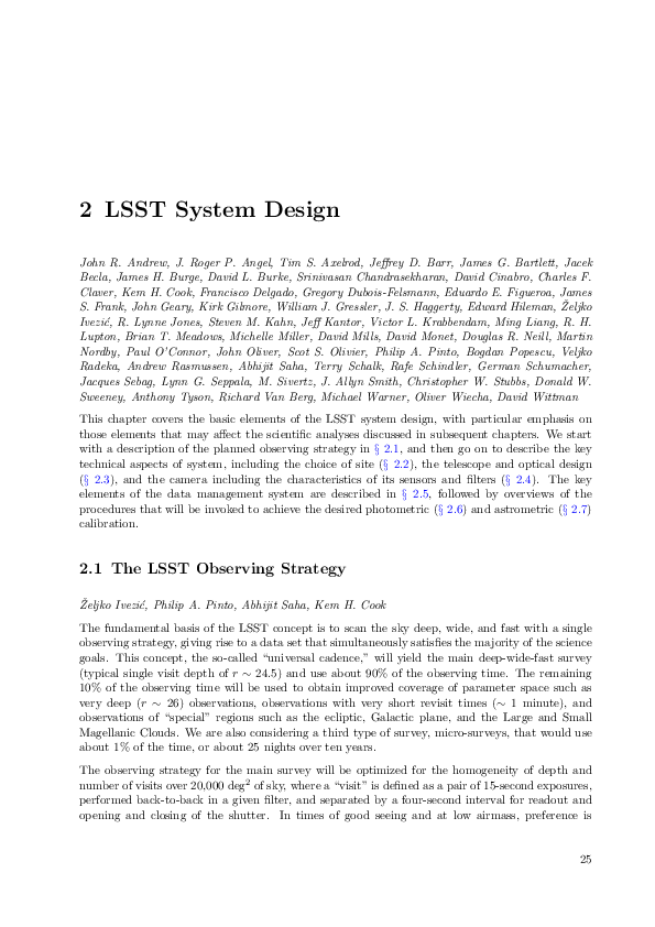 (PDF) 2 LSST System Design