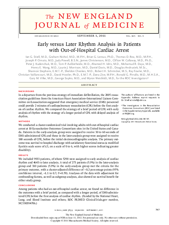 (PDF) Resuscitation outcomes consortium roc primed trial of early ...