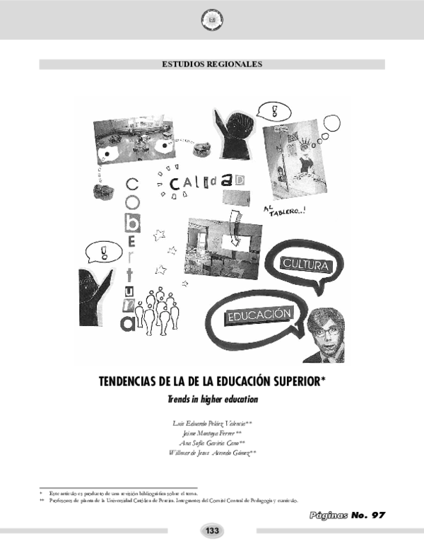 Pdf Tendencias De La Educación Superior 8168