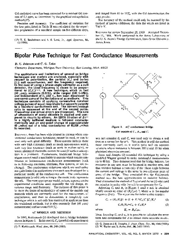 (PDF) Bipolar pulse technique for fast conductance measurements