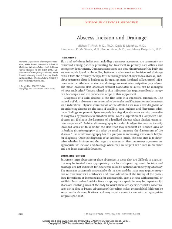 (PDF) Abscess Incision and Drainage
