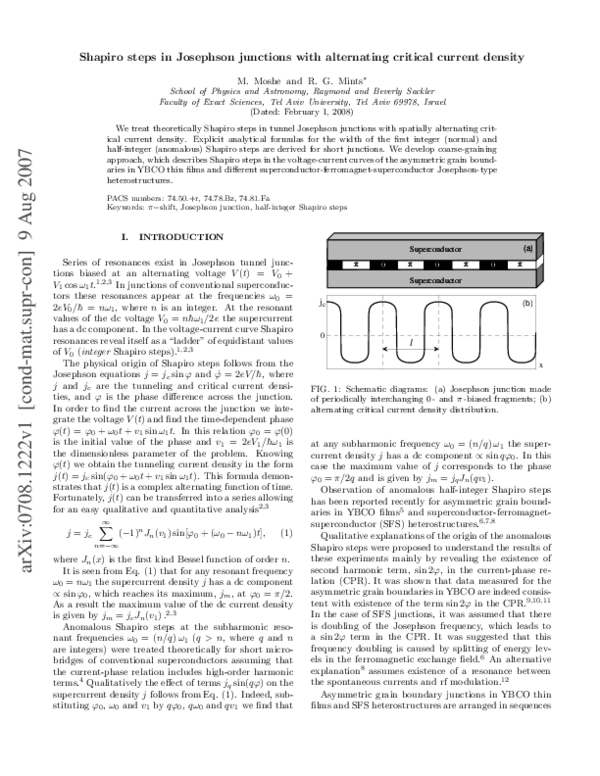 (PDF) Shapiro steps in Josephson junctions with alternating critical current density