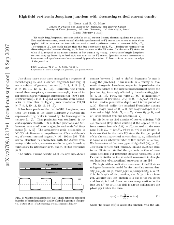 (PDF) High-field vortices in Josephson junctions with alternating critical current density