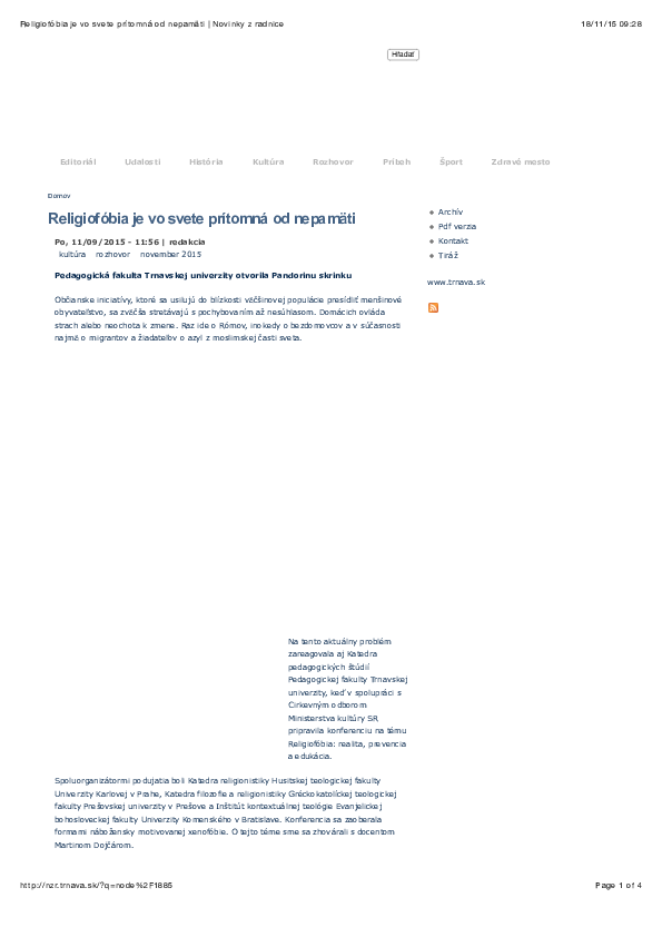 (PDF) RELIGIOFÓBIA JE VO SVETE PRÍTOMNÁ OD NEPAMÄTI