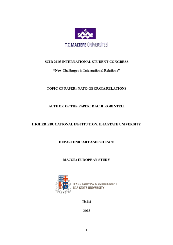 (DOC) Nato Georgia Relations