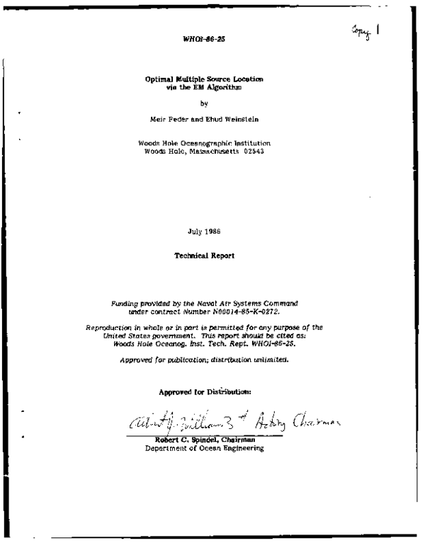 Pdf Optimal Multiple Source Location Via The Em Estimate Maximize Algorithm 7296