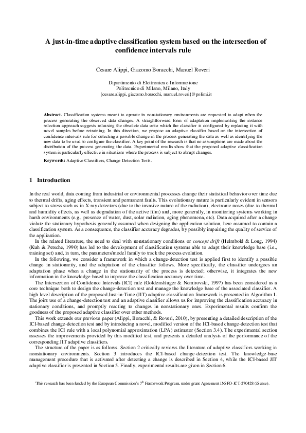(PDF) A just-in-time adaptive classification system based on the ...