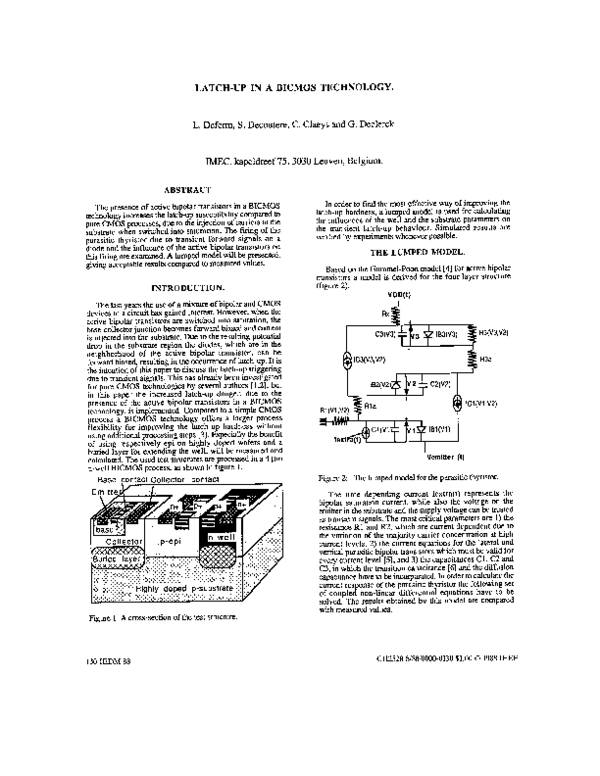 (PDF) Latch-up in a BiCMOS technology