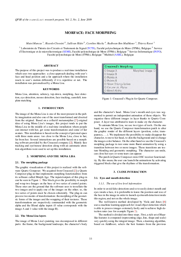 (PDF) Morface: face morphing