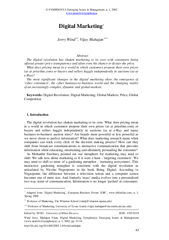 (PDF) Understanding Digital Marketing - Theories and Strategies ...