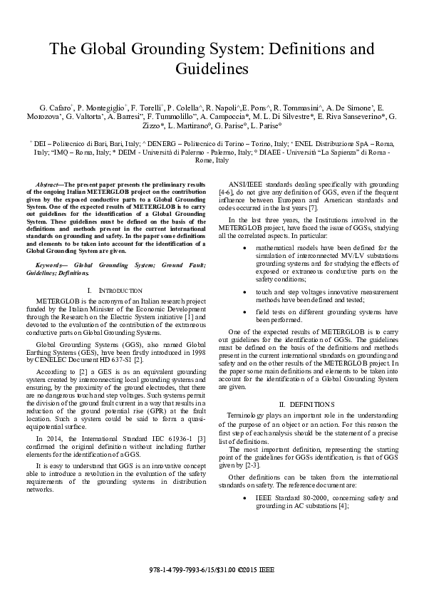 (PDF) The Global Grounding System: Definitions and guidelines