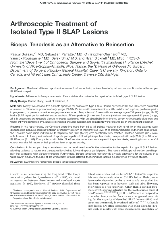 (PDF) Strength of Single- Versus Double-Anchor Repair of Type II SLAP ...
