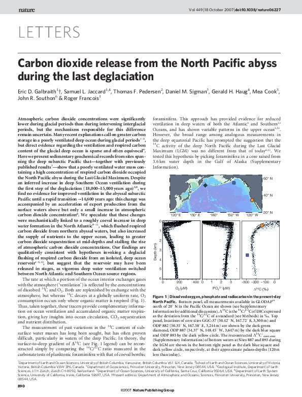 (PDF) Carbon dioxide release from the North Pacific abyss during the ...