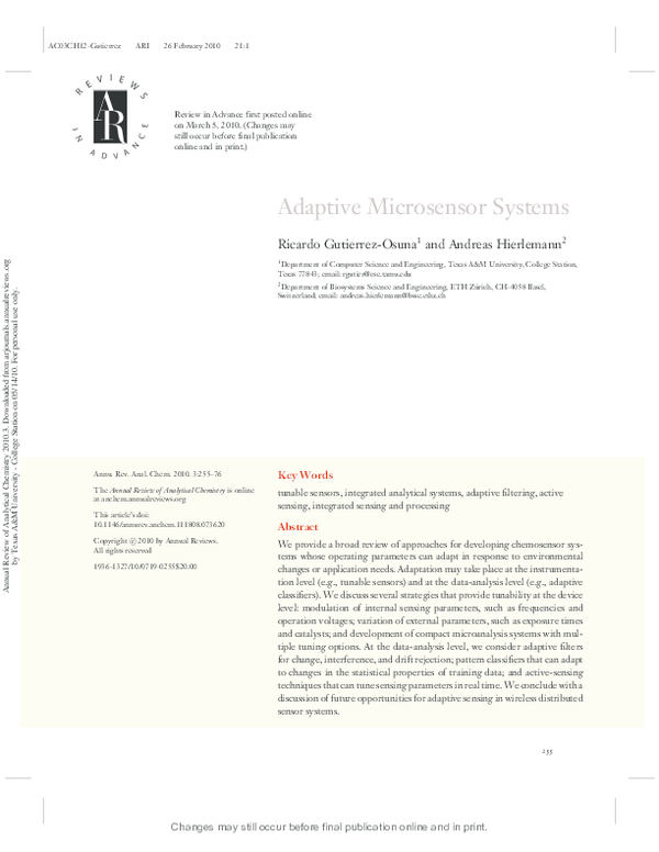 (PDF) Adaptive Microsensor Systems