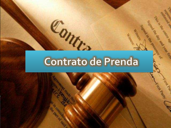 (PDF) Contrato de Prenda