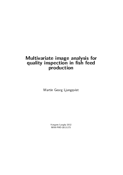 (PDF) Multivariate image analysis for quality inspection in fish feed ...