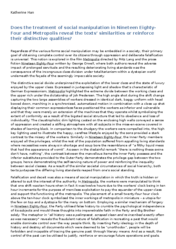 (DOC) Social manipulation short essay